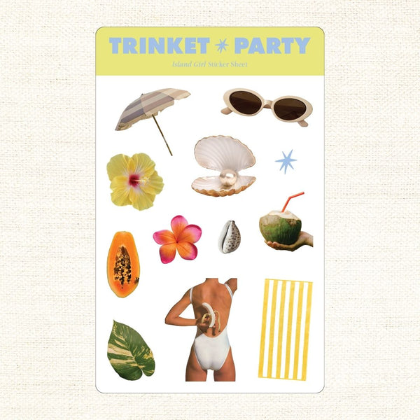 Island Girl Sticker Sheets – Trinket Party